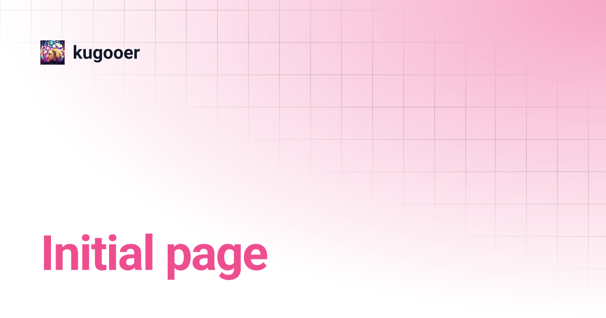 Initial page | kugooer